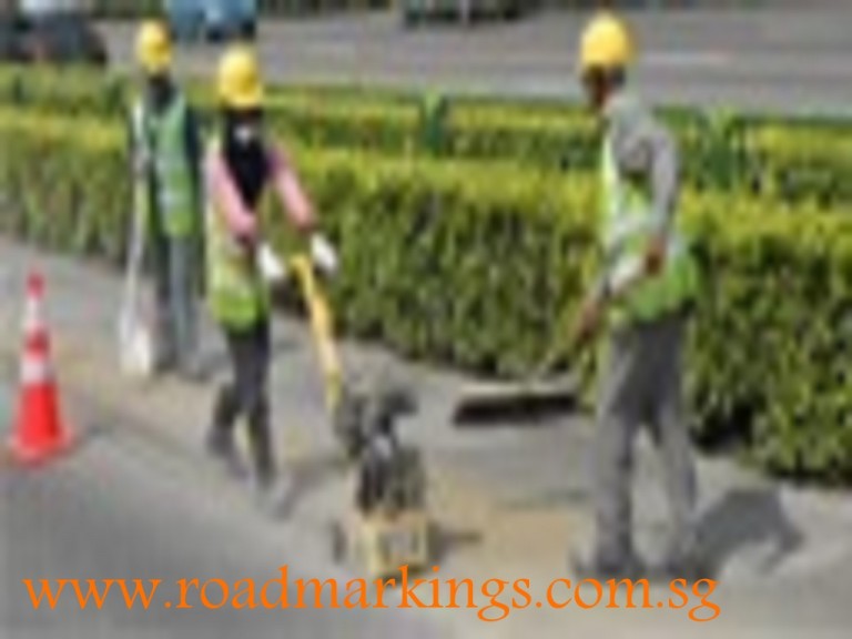 Thermoplastic Line Erasing work | Singapore Specialized Engineering Pte ltd